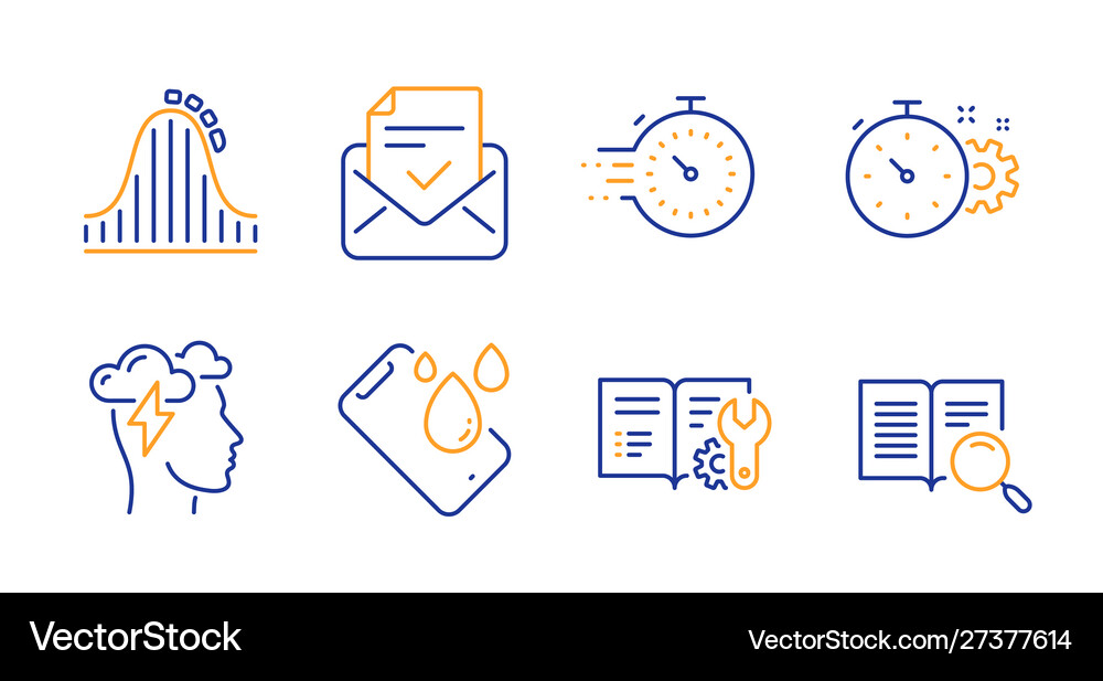 Timer smartphone waterproof and roller coaster Vector Image