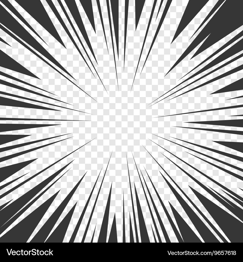 Comics Book Radial Speed Lines Effects with Vector Image