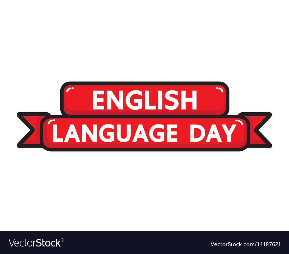English language day Royalty Free Vector Image