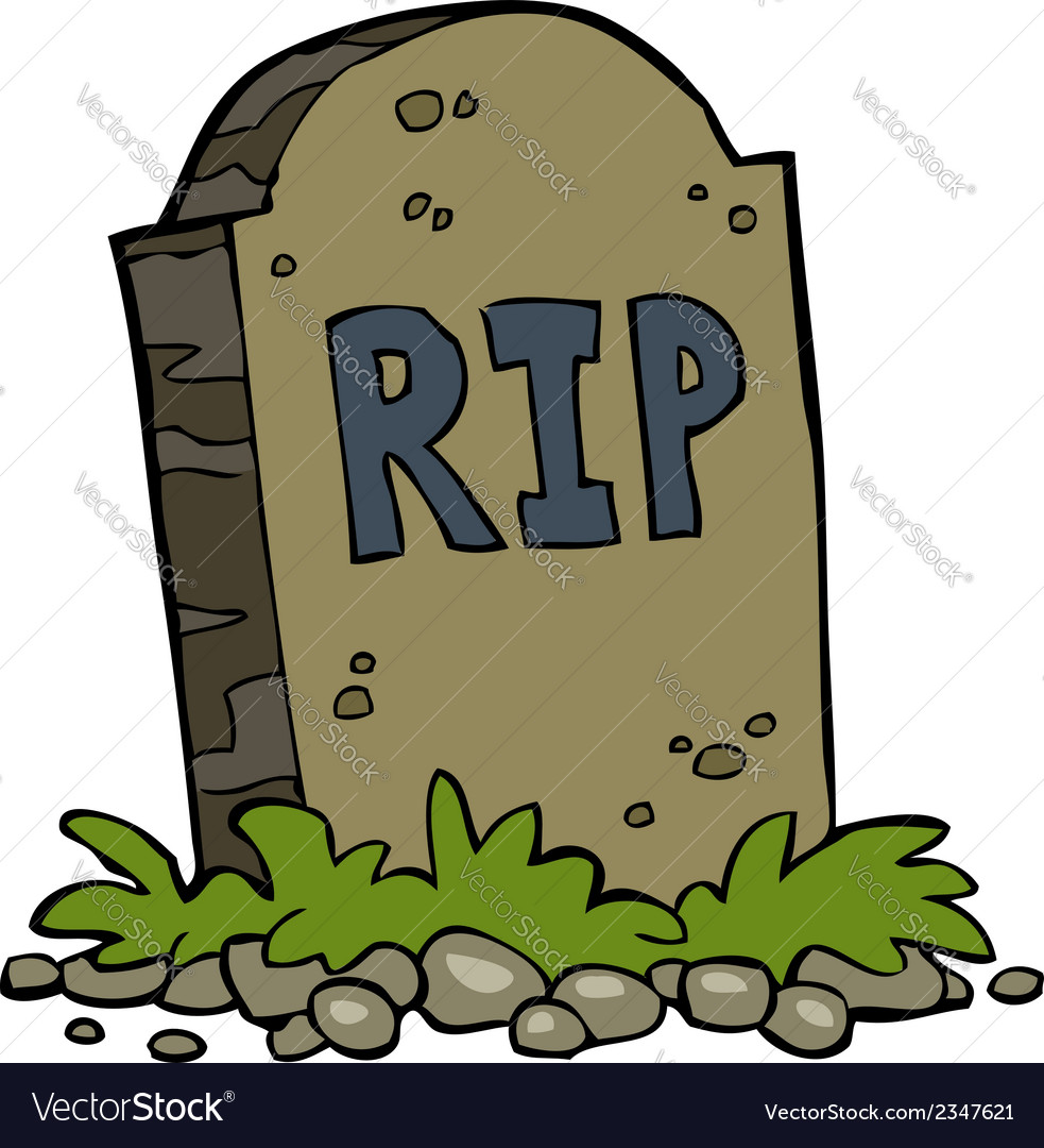 Gravestone rip Royalty Free Vector Image - VectorStock