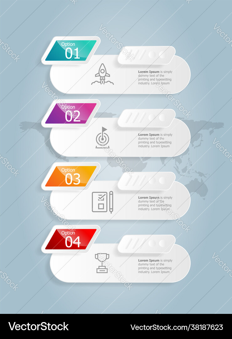 Abstract tab bar vertical infographics Royalty Free Vector
