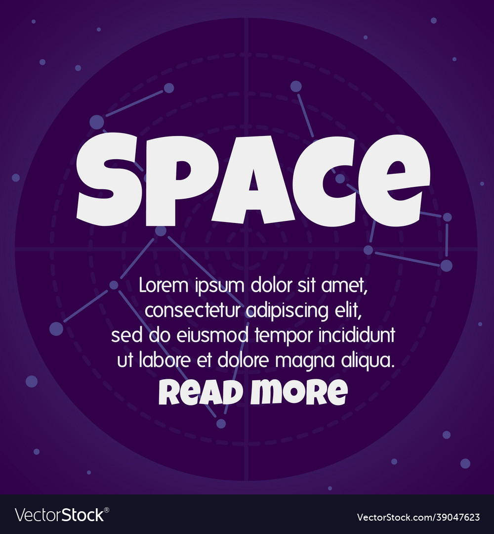 Astronomy and space study banner or poster Vector Image