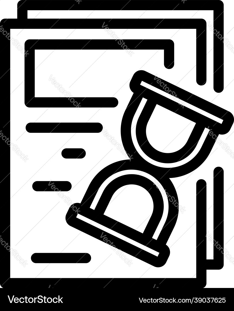 Management time icon outline job project Vector Image