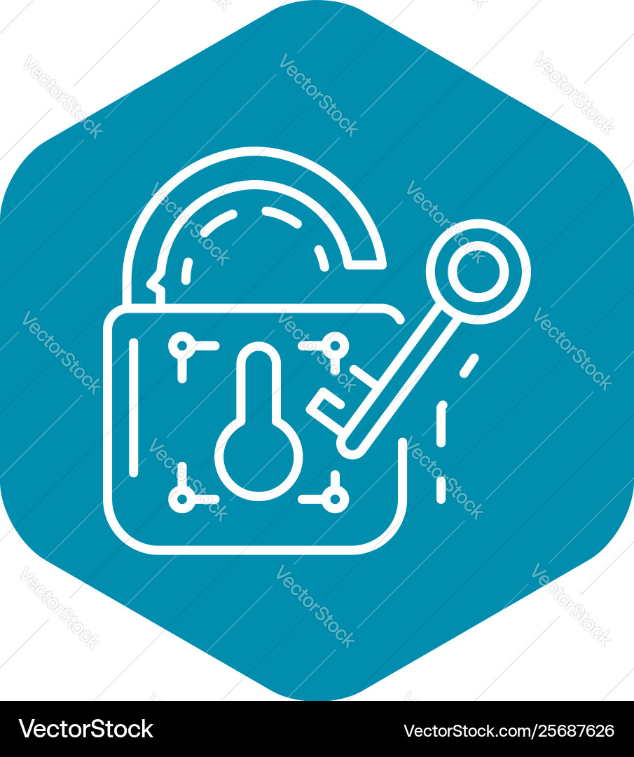 Unlock device security icon outline style Vector Image