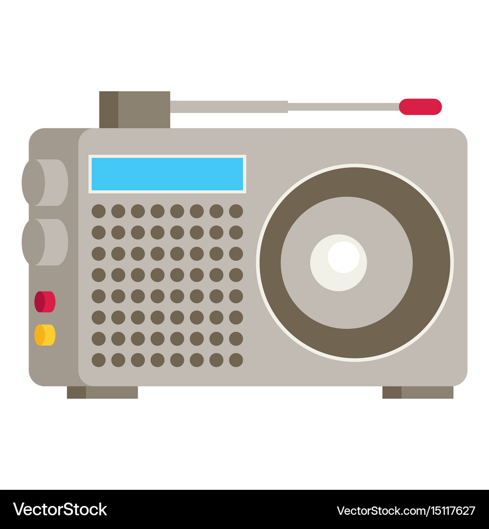 Radio flat icon Royalty Free Vector Image - VectorStock