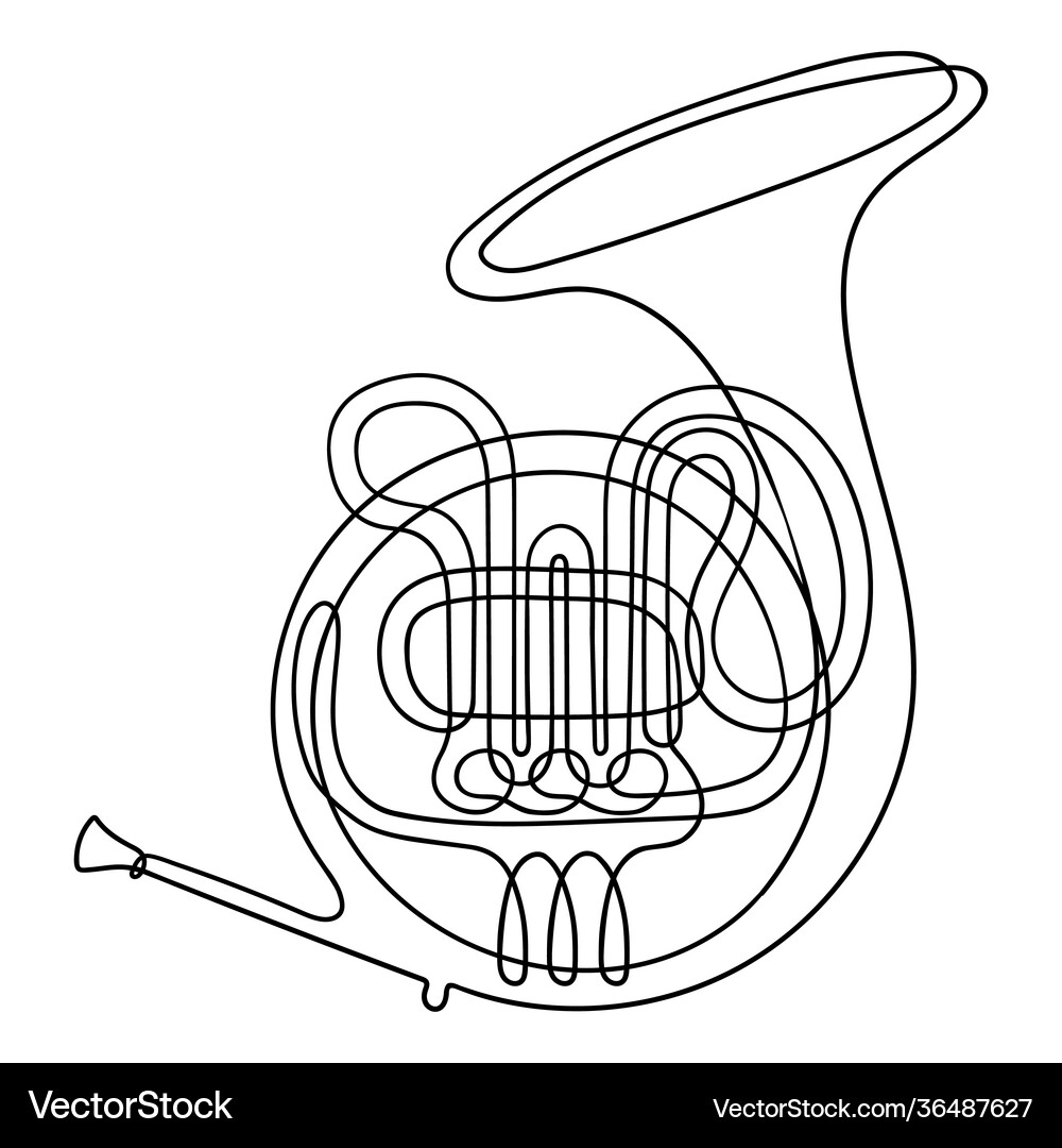 One line drawing Royalty Free Vector Image - VectorStock