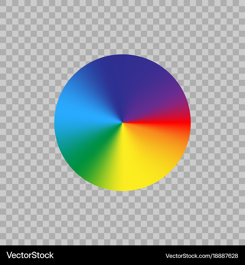 Spectrum color wheel on transparent background Vector Image