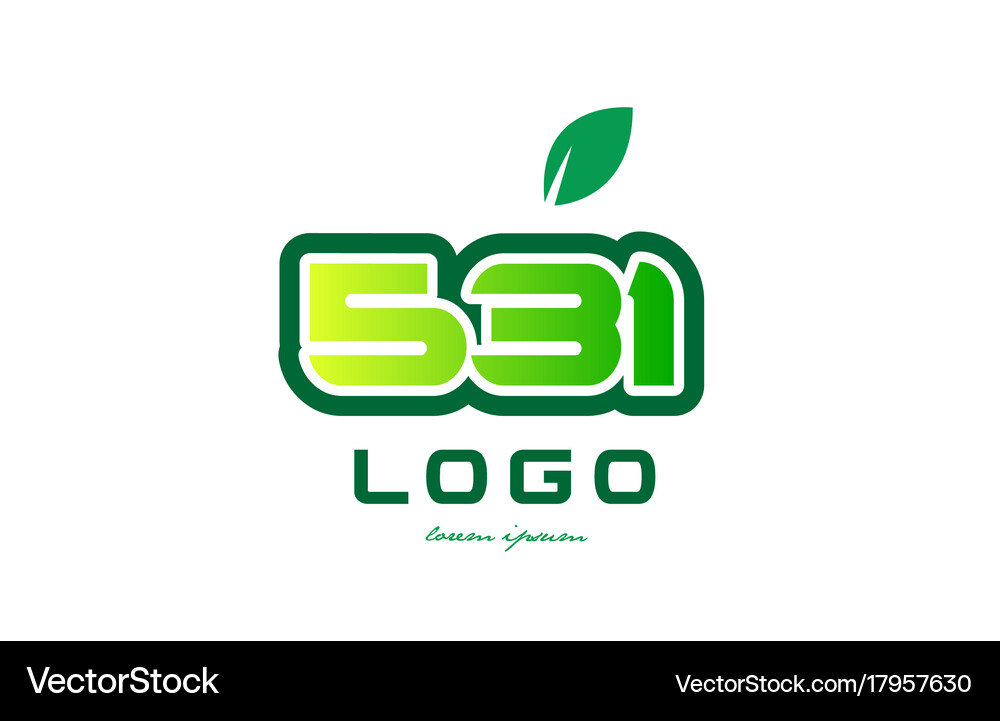Number 531 numeral digit logo icon design Vector Image