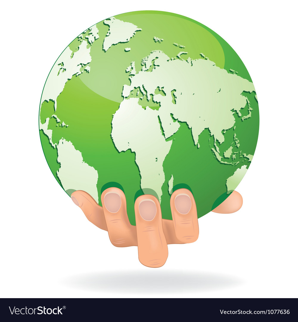 Hands Save Earth Royalty Free Vector Image Vectorstock