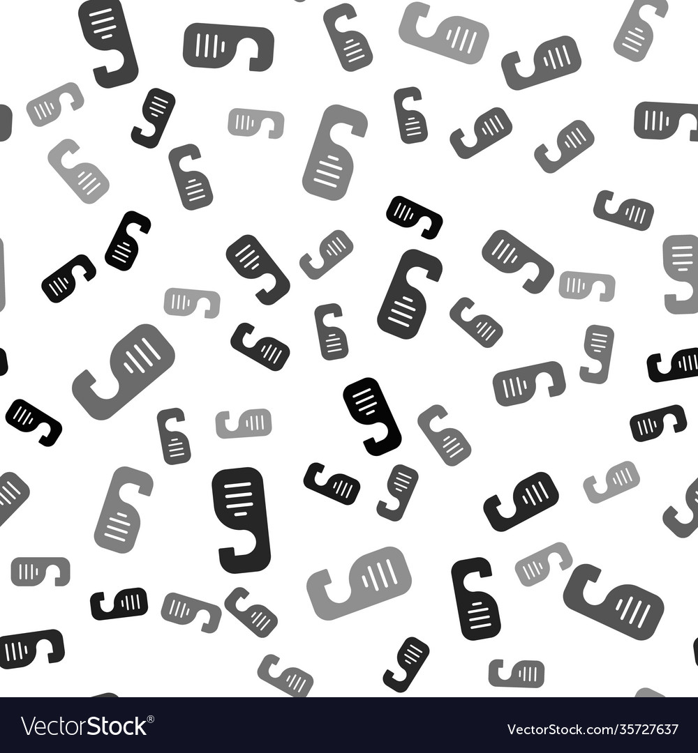 Black Please Do Not Disturb Icon Isolated Seamless