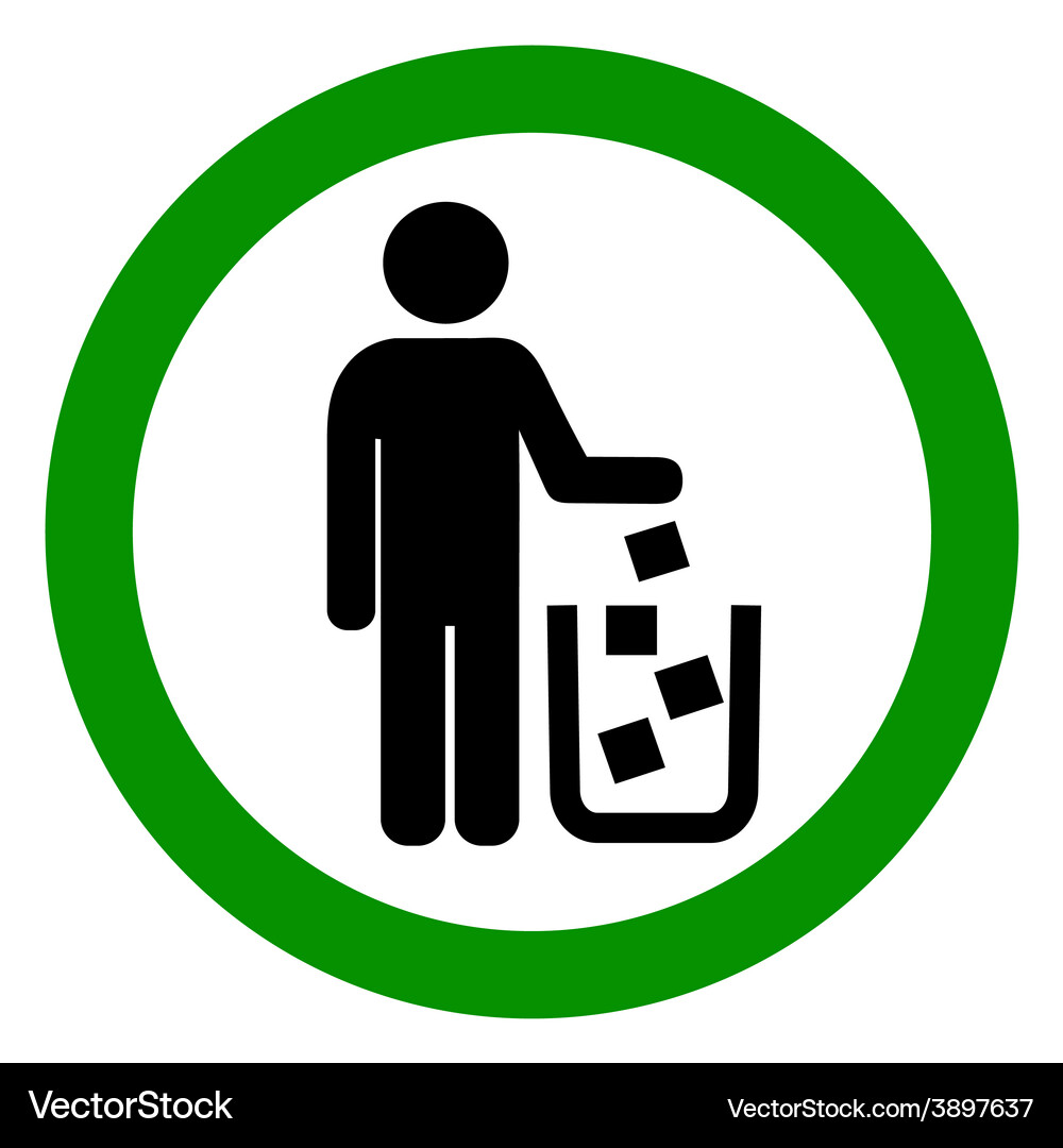 No littering sign Royalty Free Vector Image - VectorStock