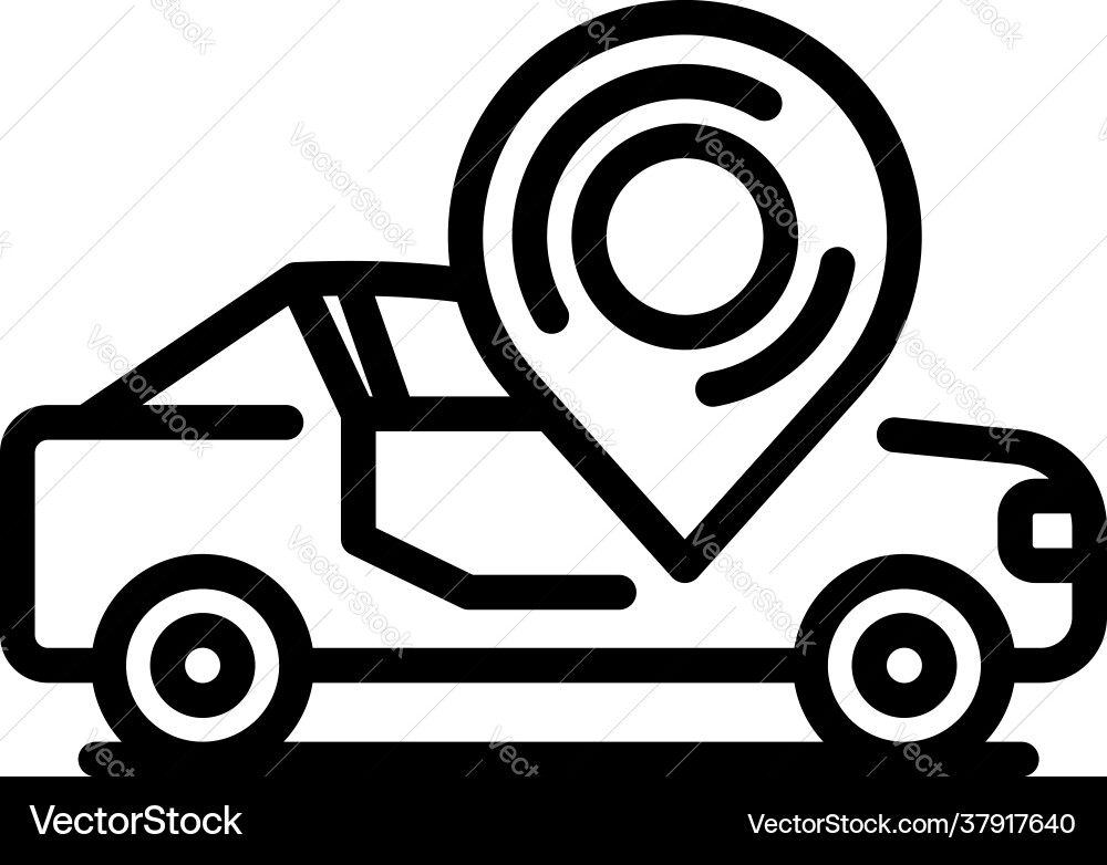 Sensor driving car icon outline style Royalty Free Vector