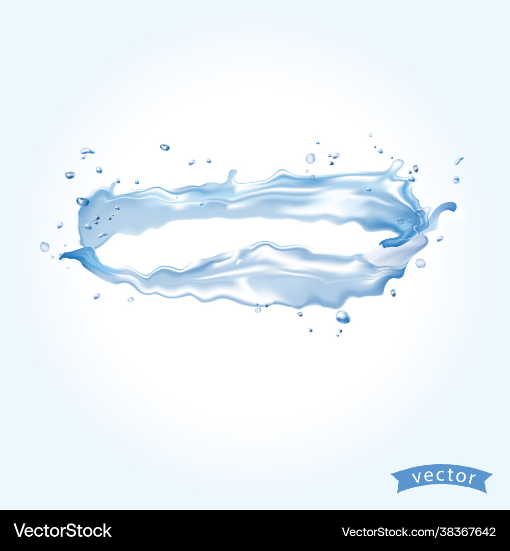 Water splash isolated on white eps 10 Royalty Free Vector