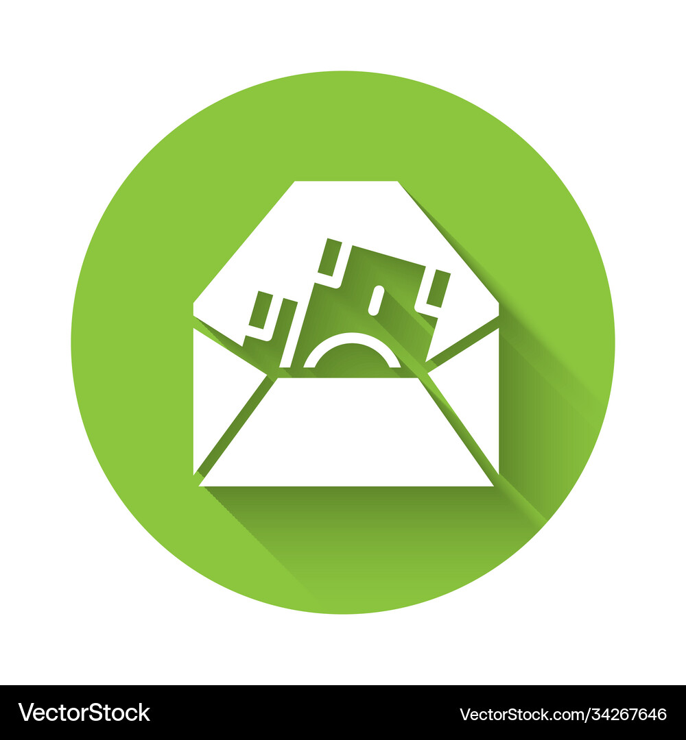 White envelope with coin dollar symbol icon Vector Image