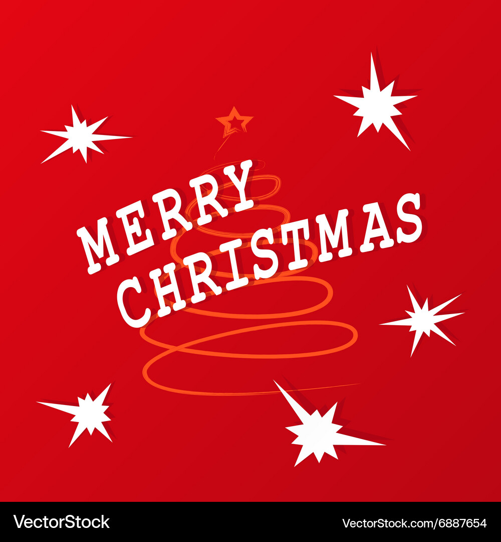 Festive congratulating on christmas on a red Vector Image