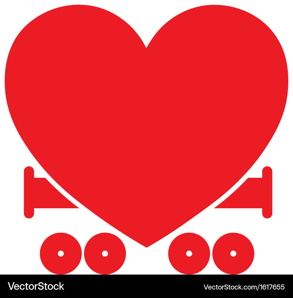 Heart train Royalty Free Vector Image - VectorStock
