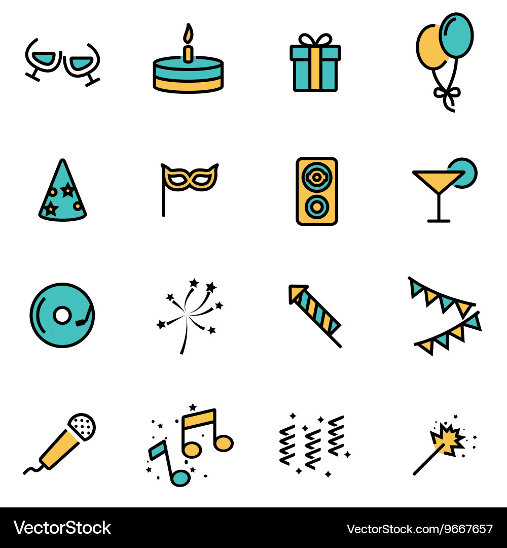 Trendy flat line icon pack for designers Vector Image