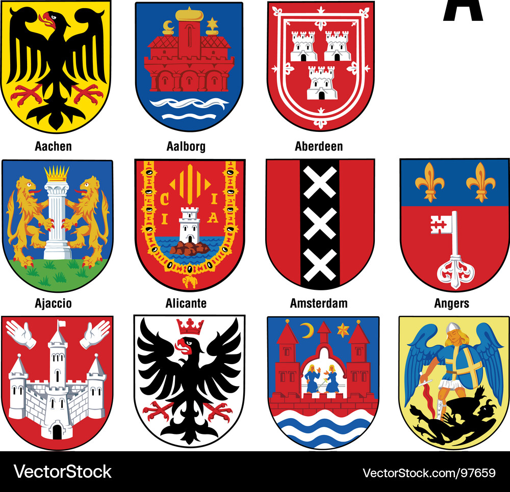Heraldry coat of arms Royalty Free Vector Image