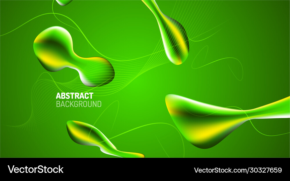 Fluid gradients abstract liquid bubble shapes Vector Image