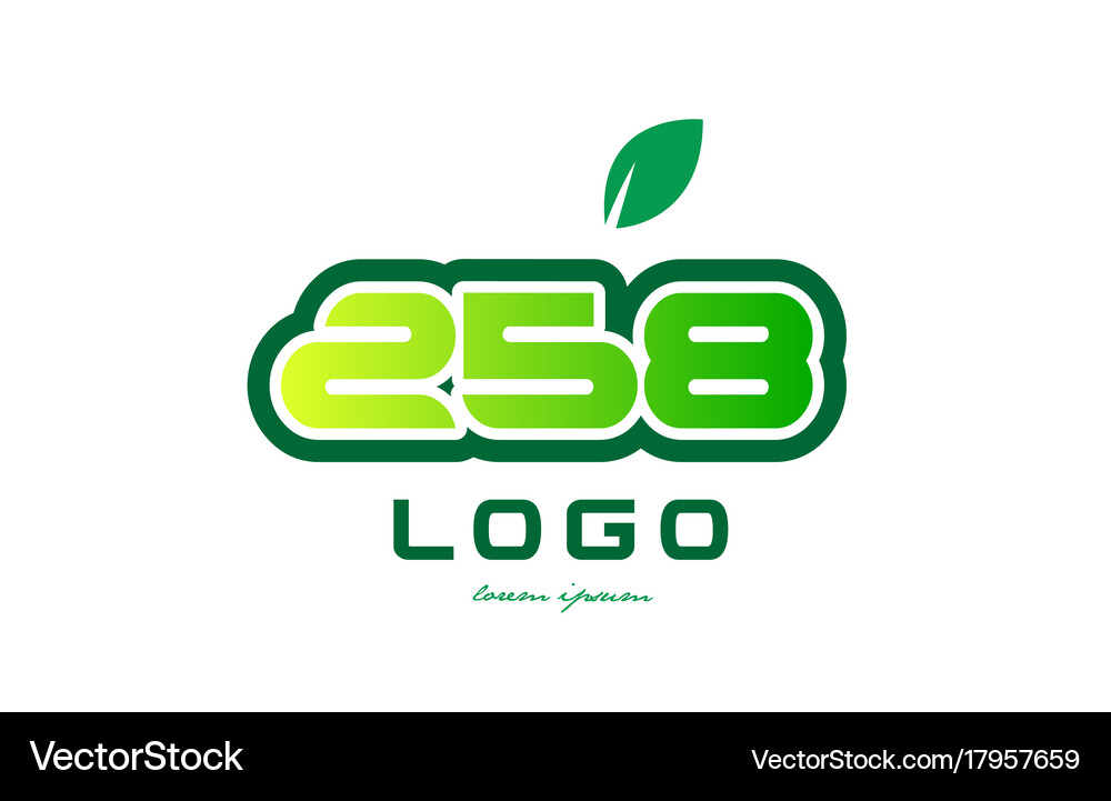 Number 258 numeral digit logo icon design Vector Image