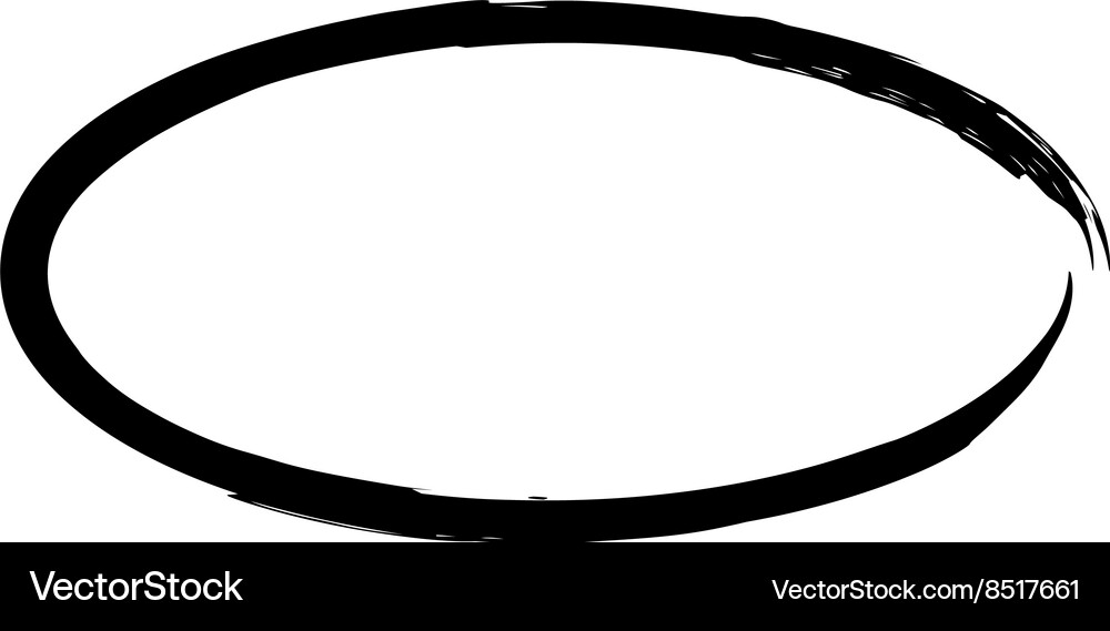 Grunge frame oval shape Royalty Free Vector Image