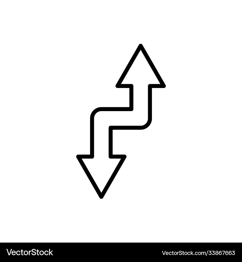 Left and right connected arrow line icon design Vector Image