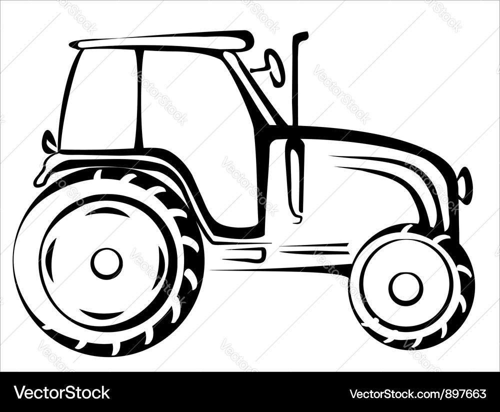 Tractor symbol Royalty Free Vector Image - VectorStock