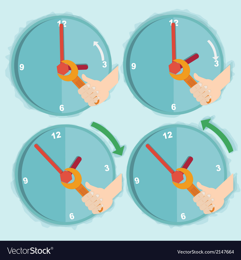 Daylight saving time Royalty Free Vector Image