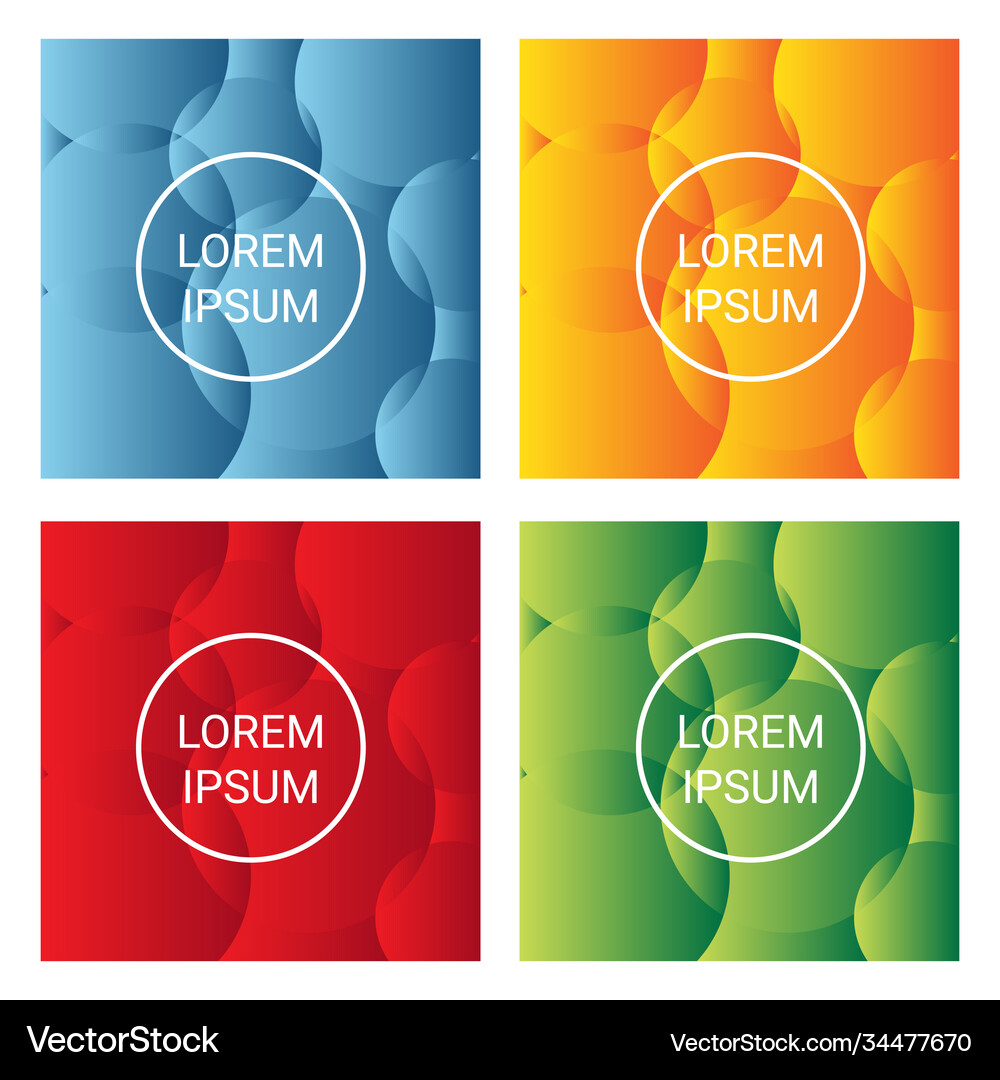 Colorful geometric gradient background template Vector Image