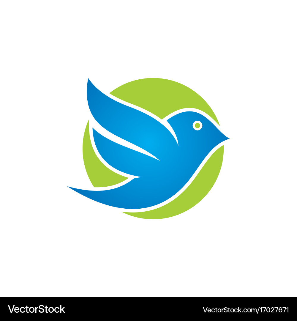 Bird flying icon logo Royalty Free Vector Image