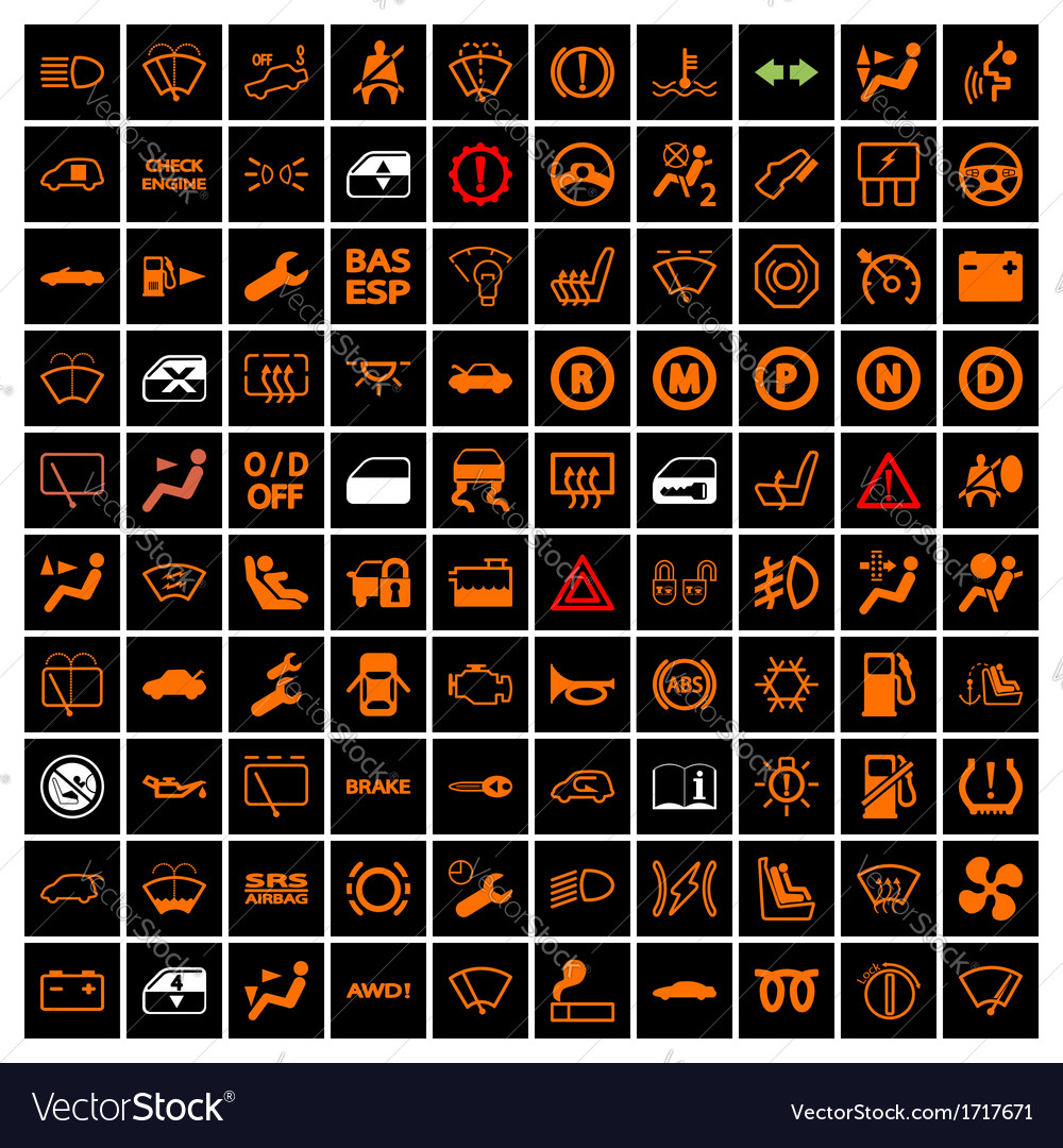Car Dashboard Icons Royalty Free Vector Image - VectorStock Car Dashboard Icons Royalty Free Vector Image - VectorStock