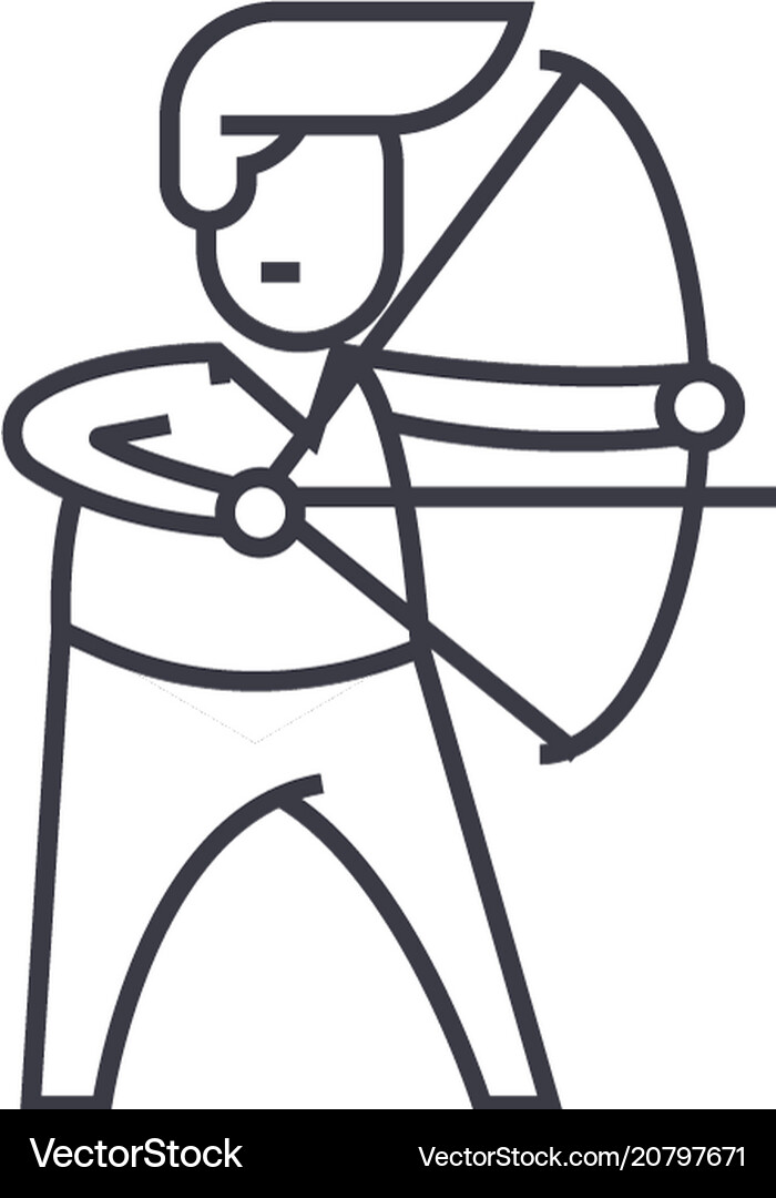 Chairman line icon sign Royalty Free Vector Image