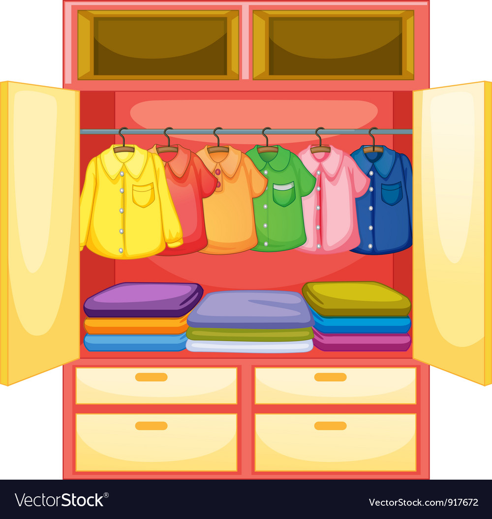 Empty wardrobe Royalty Free Vector Image - VectorStock