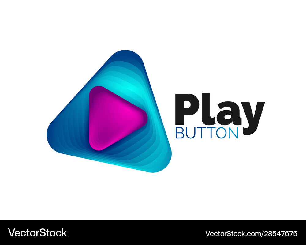 Play arrow or download button icon minimal Vector Image