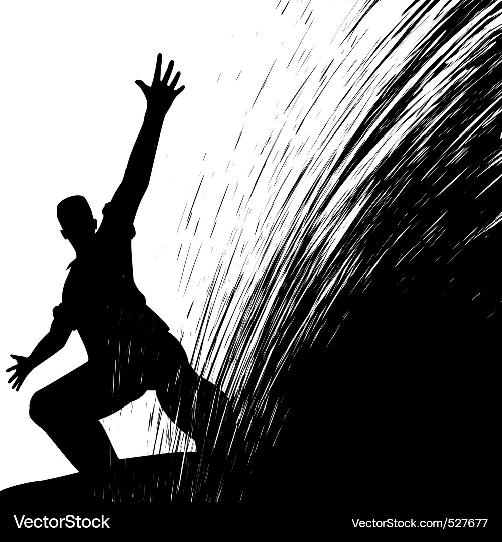 Man sliding Royalty Free Vector Image - VectorStock