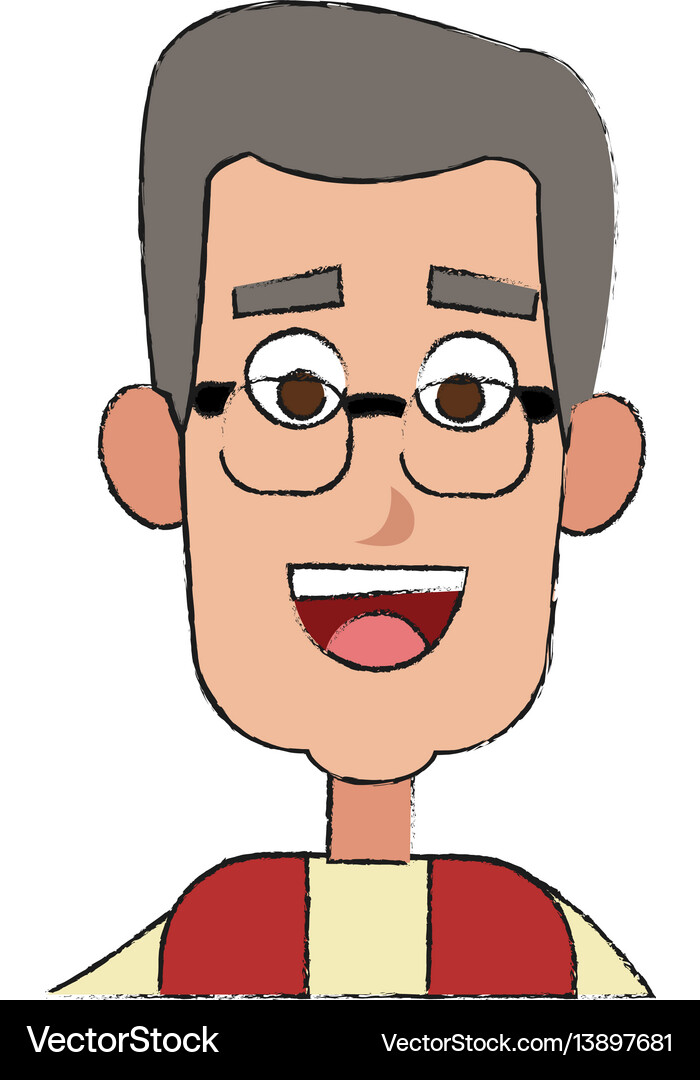 Old man cartoon icon Royalty Free Vector Image