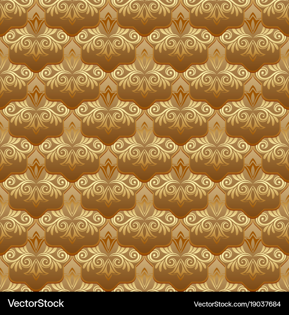 Seamless pattern with floral ornament Royalty Free Vector