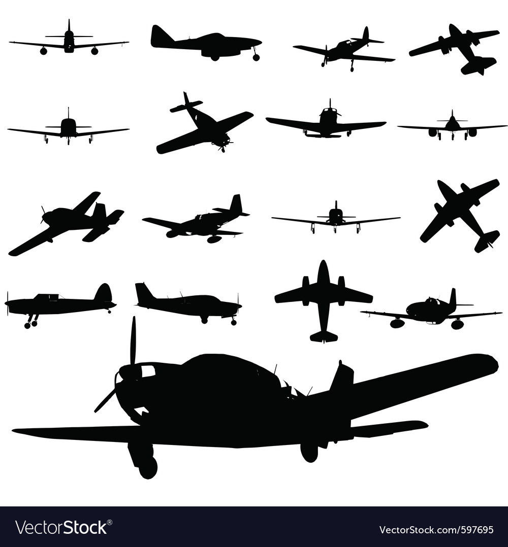 Airplane silhouette Royalty Free Vector Image - VectorStock Airplane silhouette Royalty Free Vector Image - VectorStock