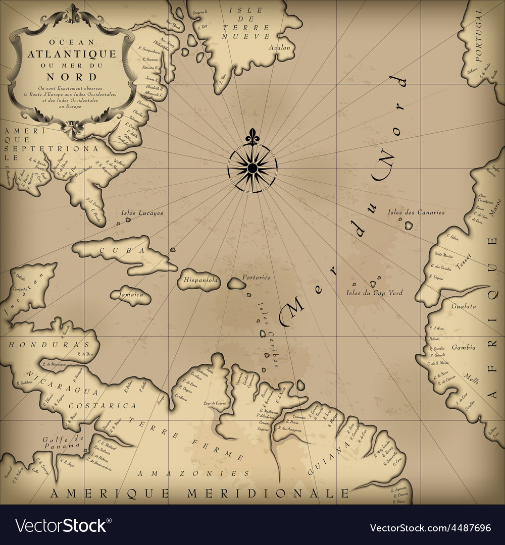 Old map Royalty Free Vector Image - VectorStock