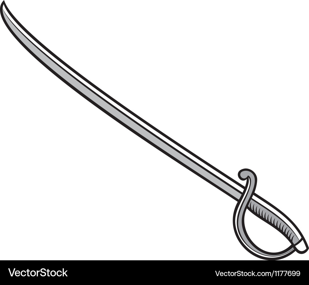 Saber-sword Royalty Free Vector Image - VectorStock