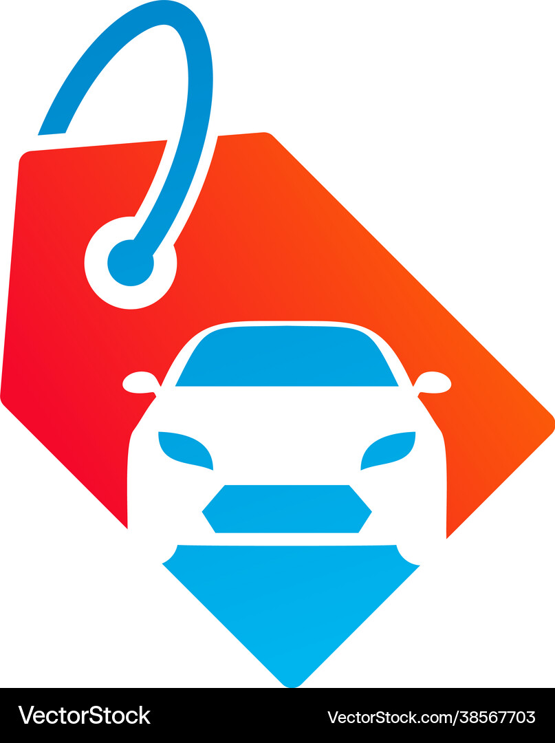 Shop car logo template creative car logo design Vector Image