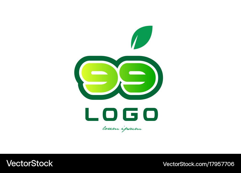 Number 99 numeral digit logo icon design Vector Image