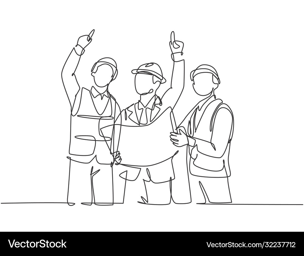 Design architecture concept single continuous Vector Image