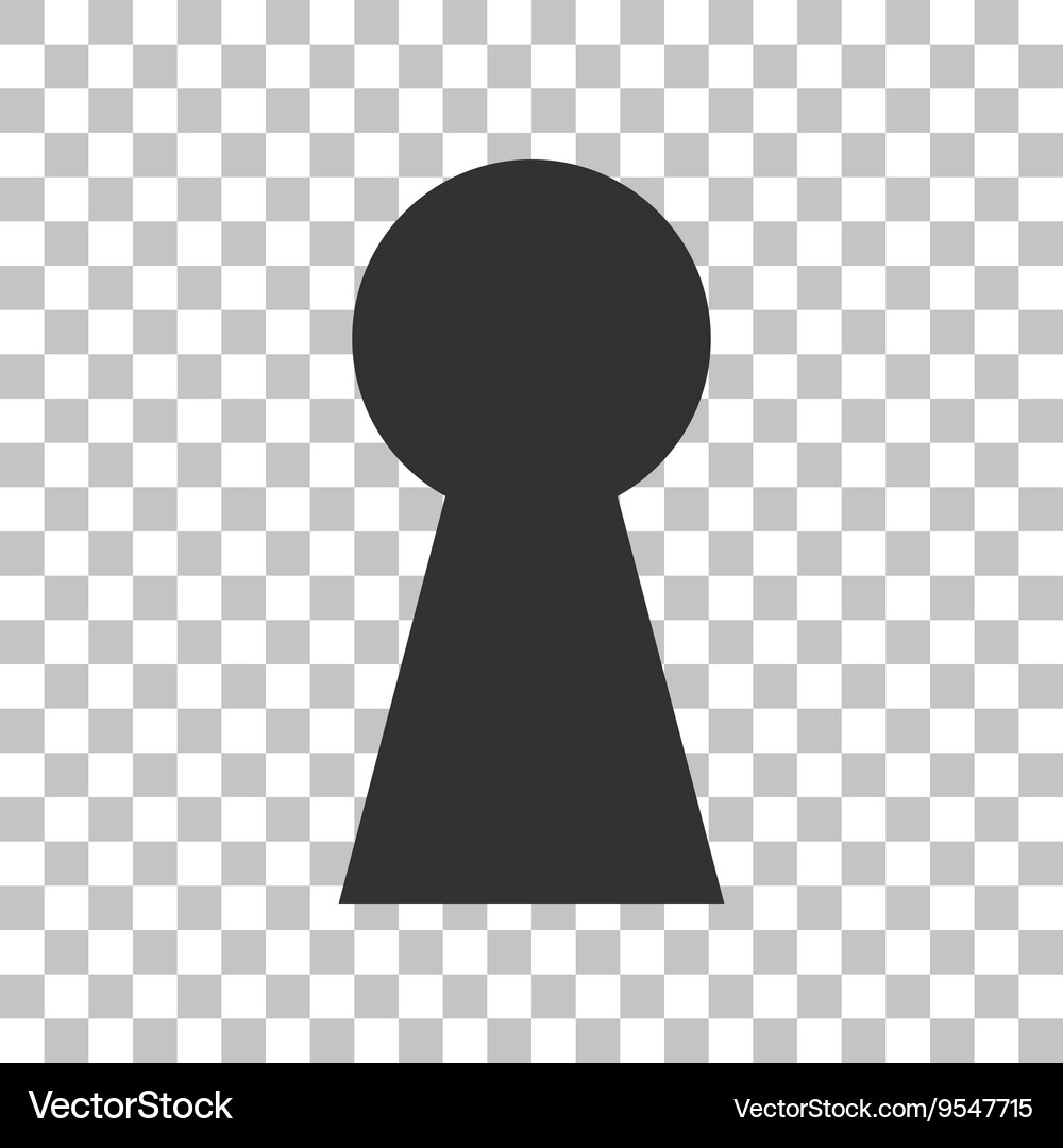 Keyhole sign Dark gray icon on Royalty Free Vector Image