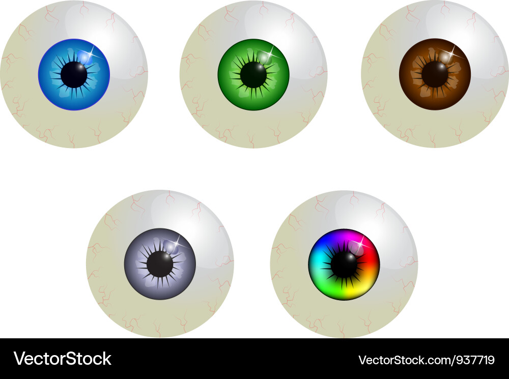 Set of eyeballs Royalty Free Vector Image - VectorStock