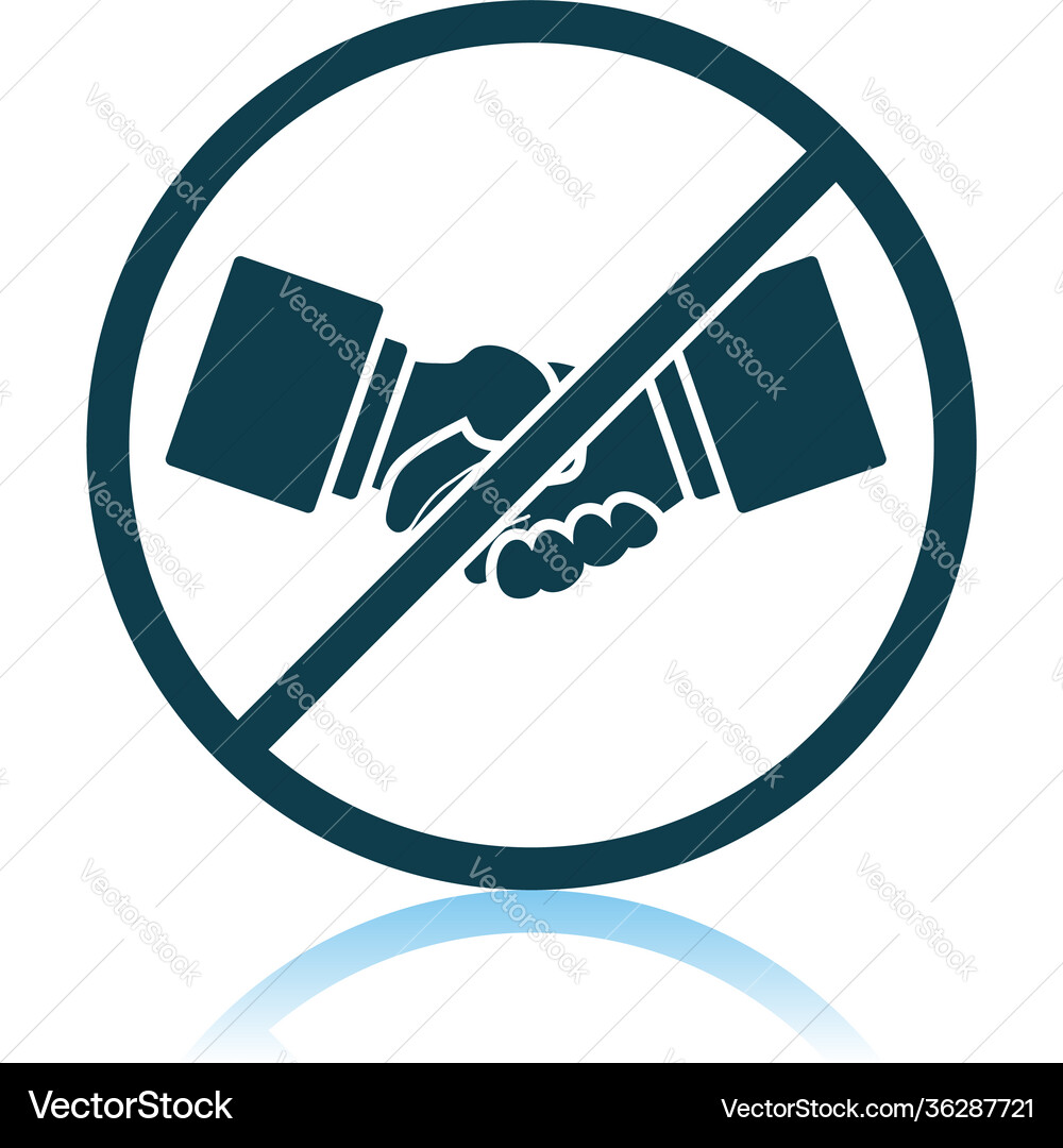 No hand shake icon Royalty Free Vector Image - VectorStock