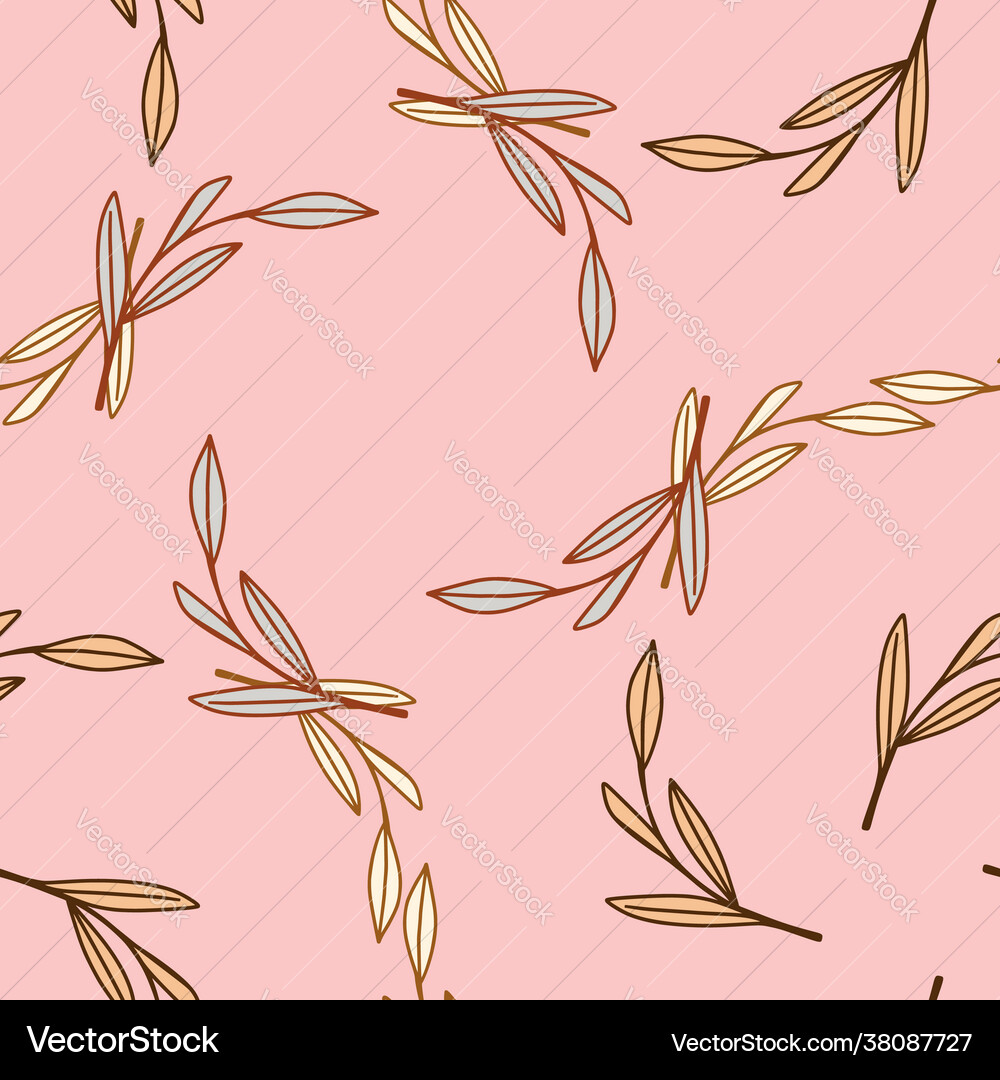 Summer bright seamless pattern with outline Vector Image