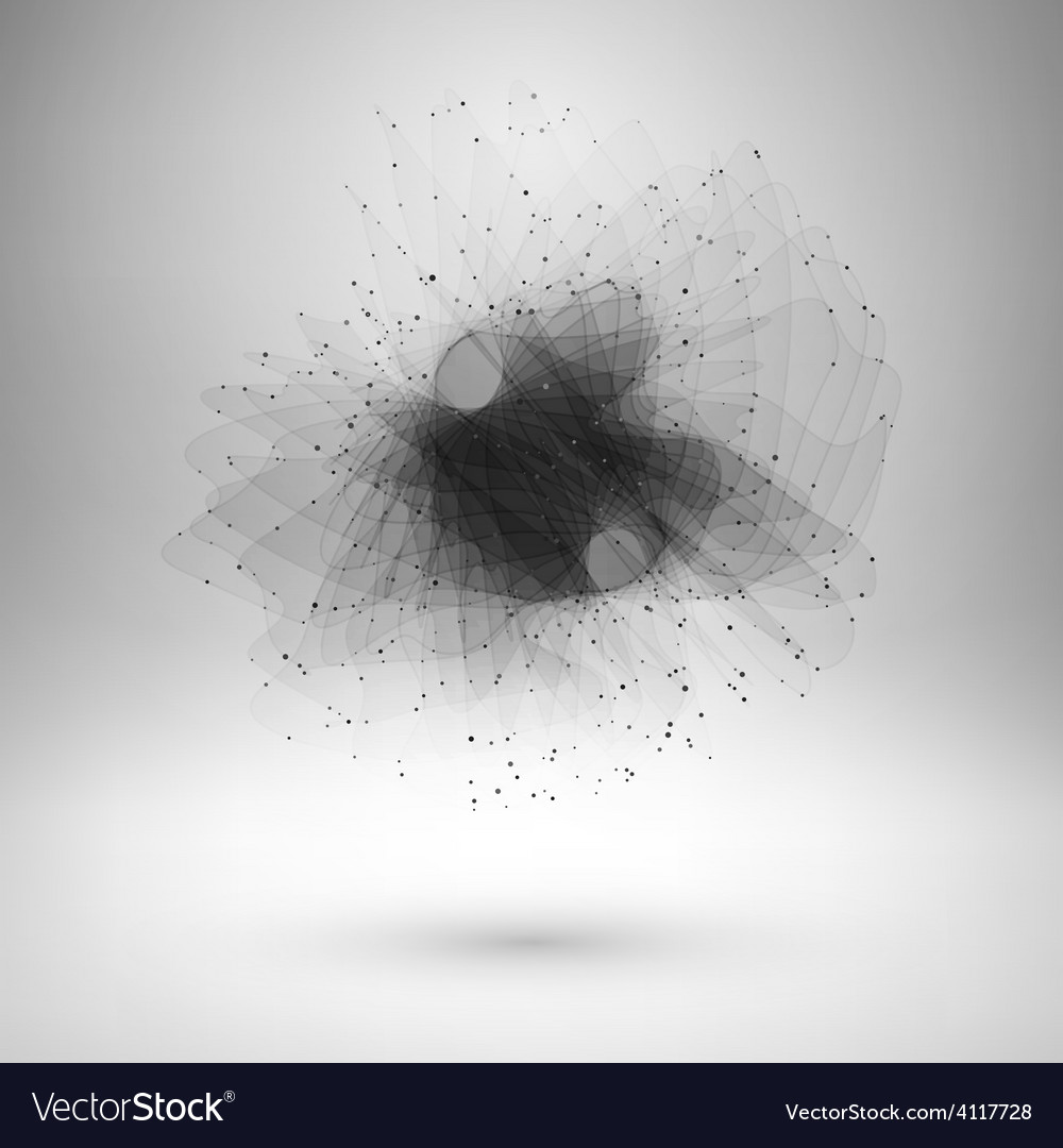 Abstract wire element with connected lines Vector Image