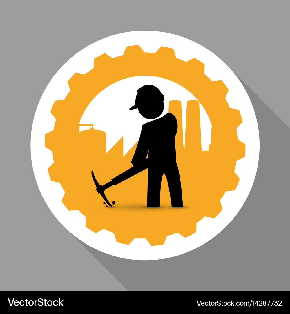 Worker design industrial icon white background Vector Image