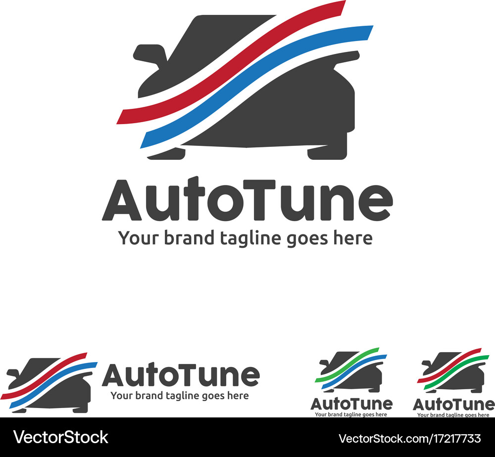 Car graph logo automobile analysis tune Royalty Free Vector